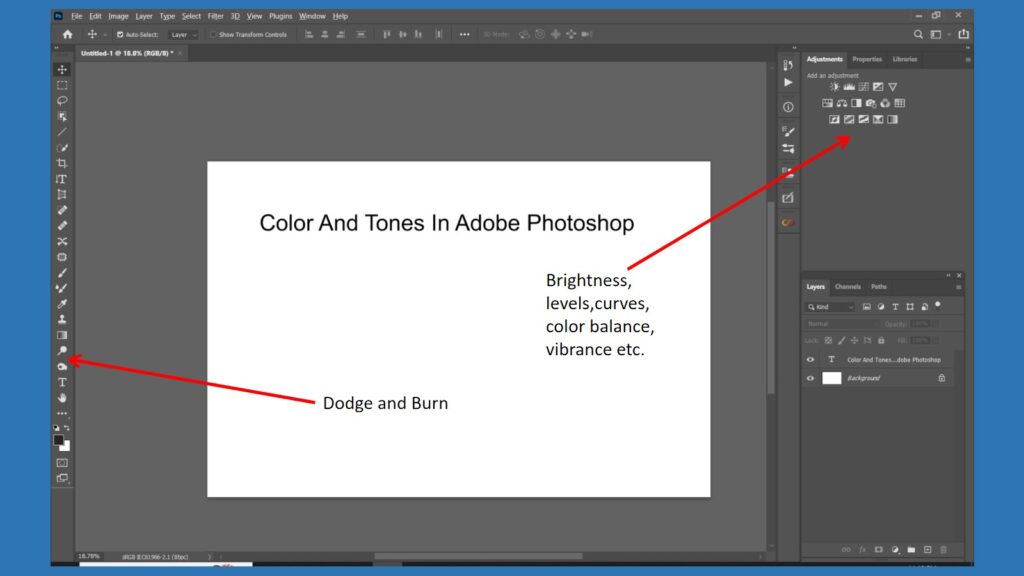 Colors And Tones In Adobe Photoshop - Clickstory